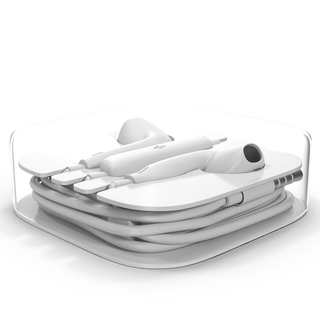 apple earpods box 3d 3ds