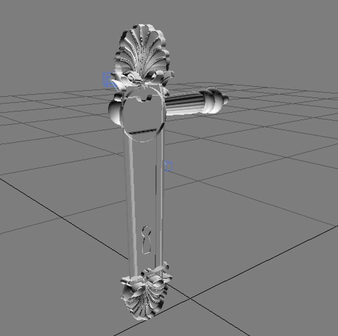 3d Classic Door Handle Model