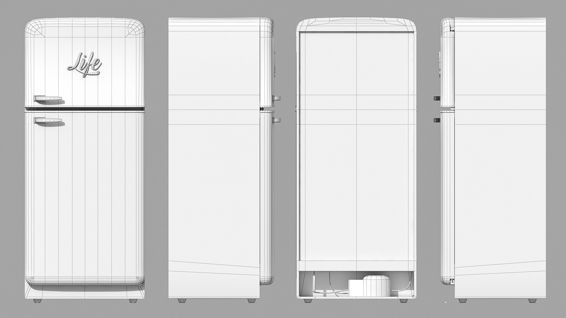 Low Poly Retro Fridge 3D Model - TurboSquid 1897629