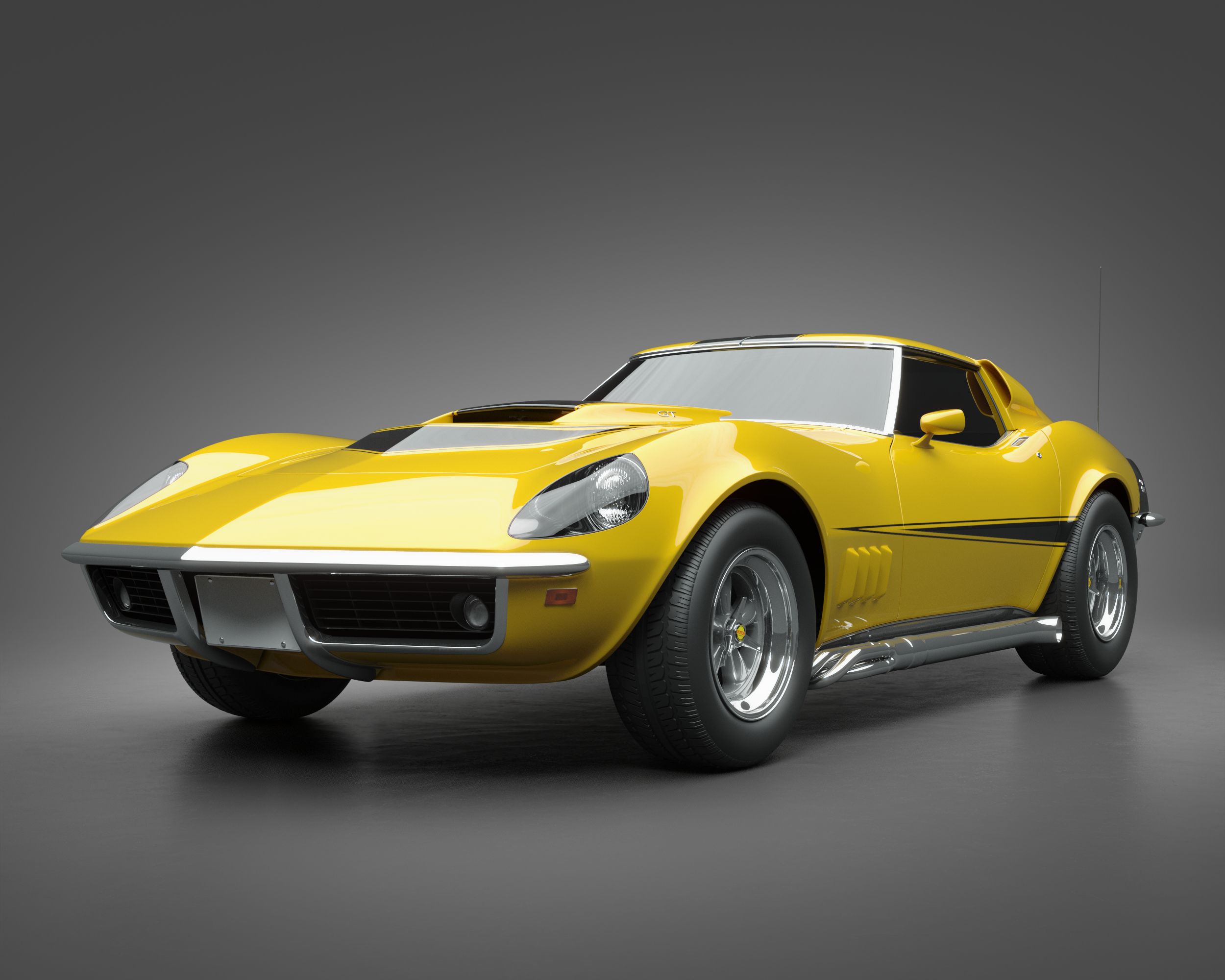 1969 Baldwin-Motion Corvette Phase III GT 3D model - TurboSquid 1743246
