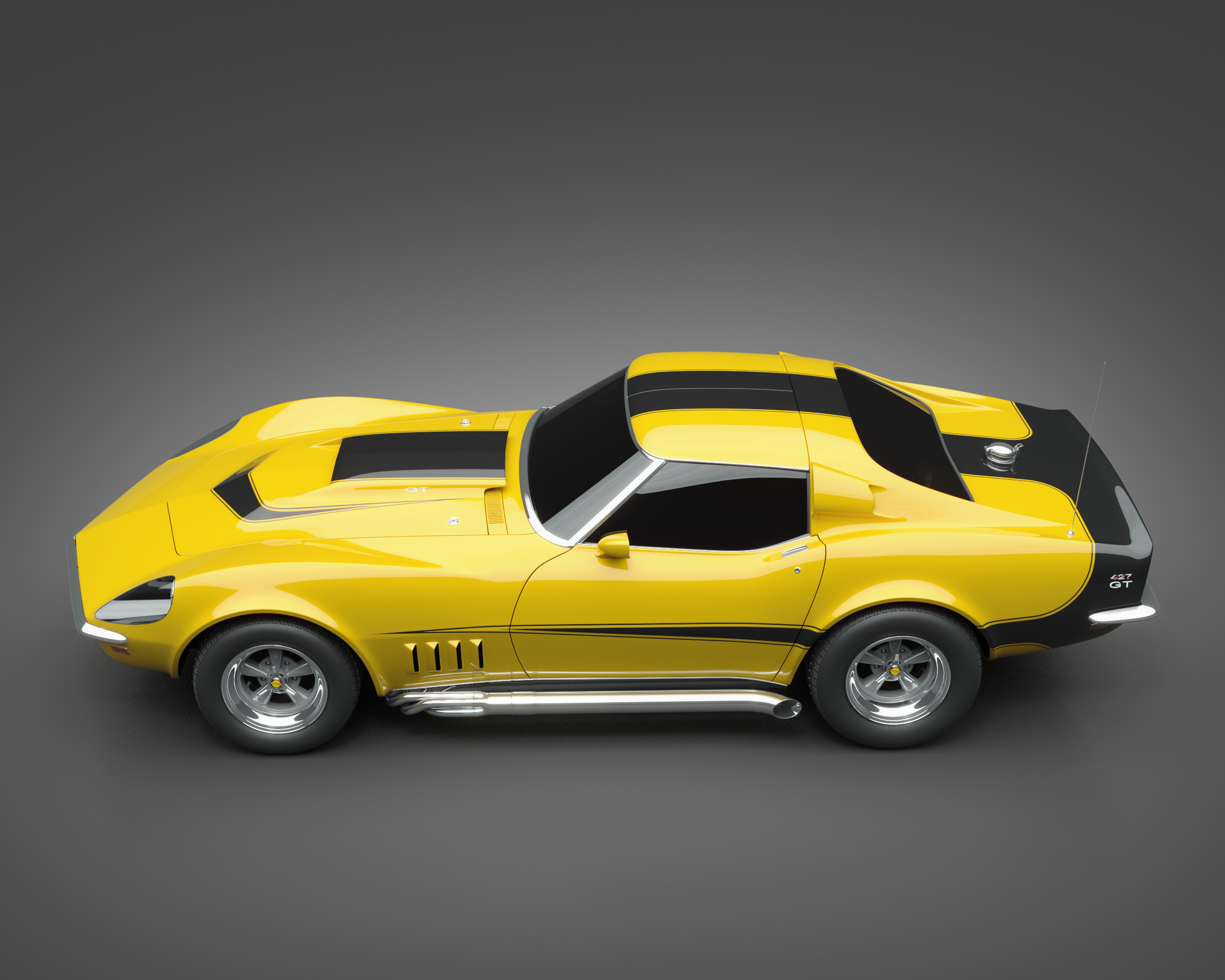 1969 Baldwin-Motion Corvette Phase III GT 3D model - TurboSquid 1743246