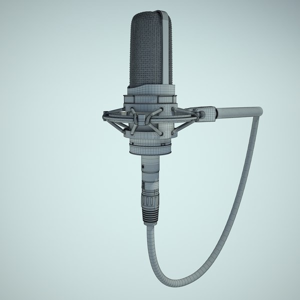 free microphone mic studio 3d model