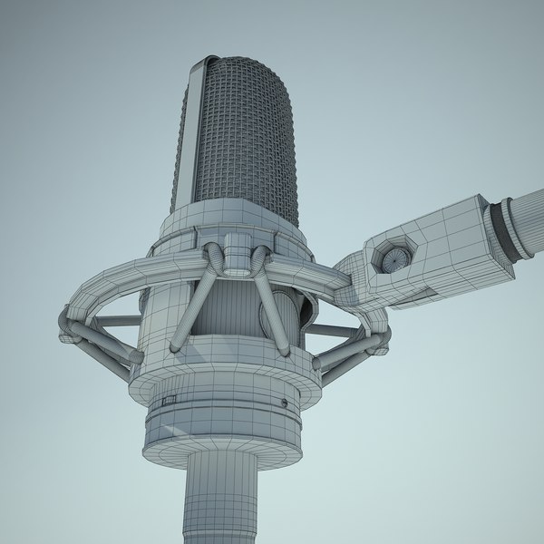 free microphone mic studio 3d model