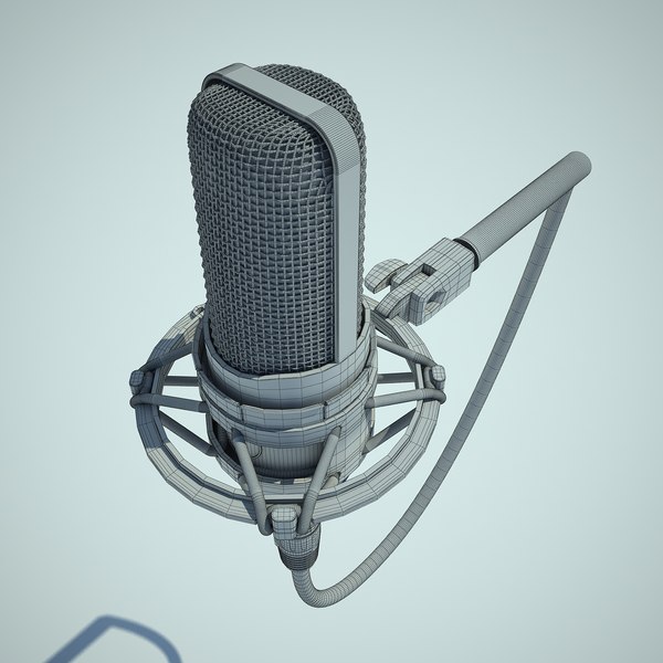 free microphone mic studio 3d model