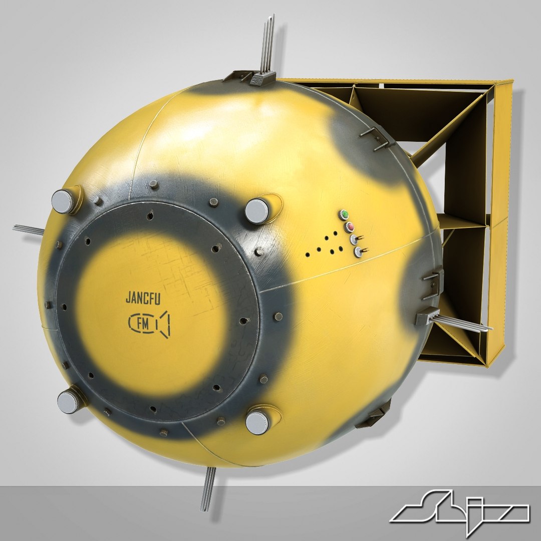 3d Model Fat Man Atomic Bomb