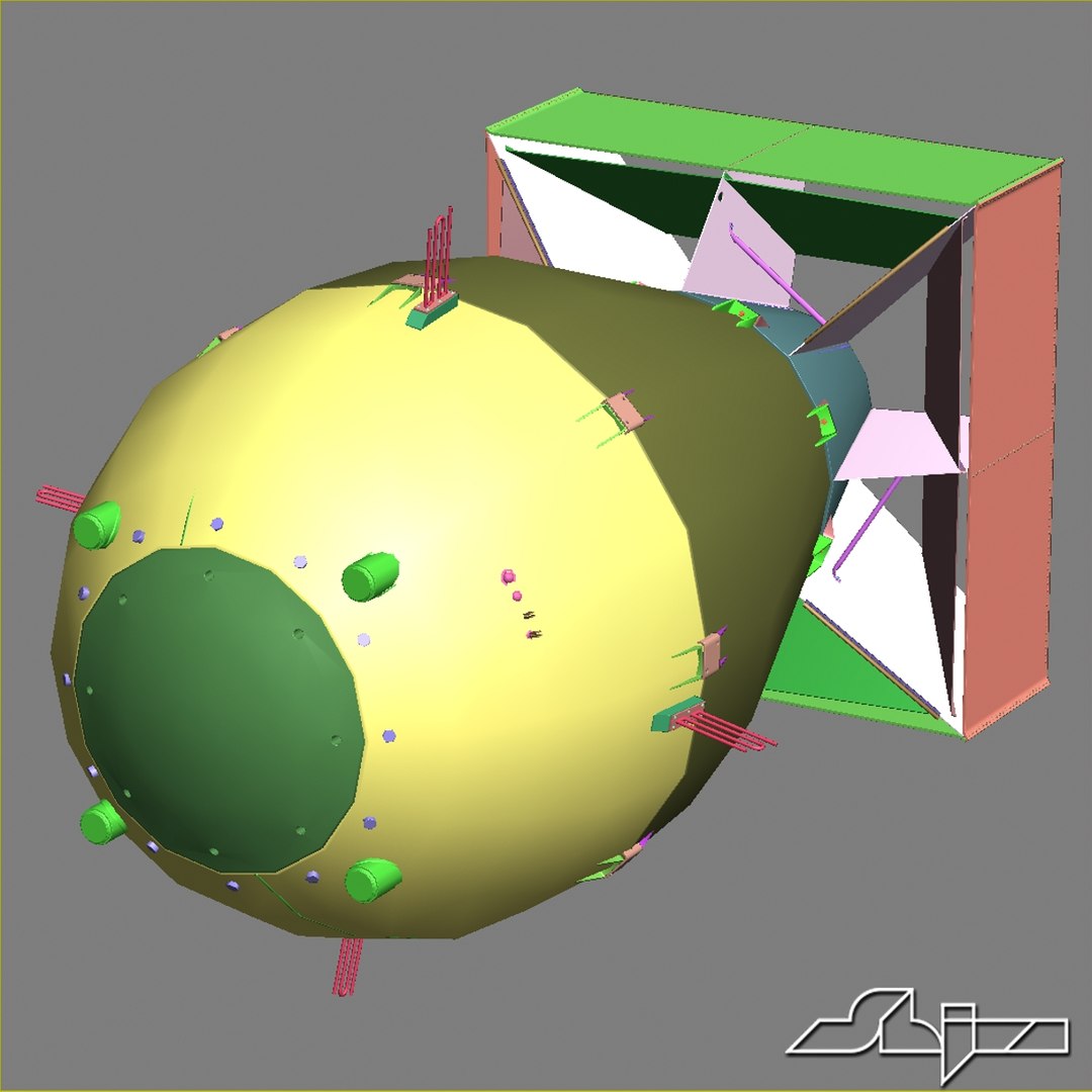 3d Model Fat Man Atomic Bomb