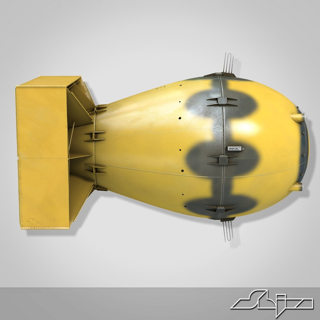3d Model Fat Man Atomic Bomb