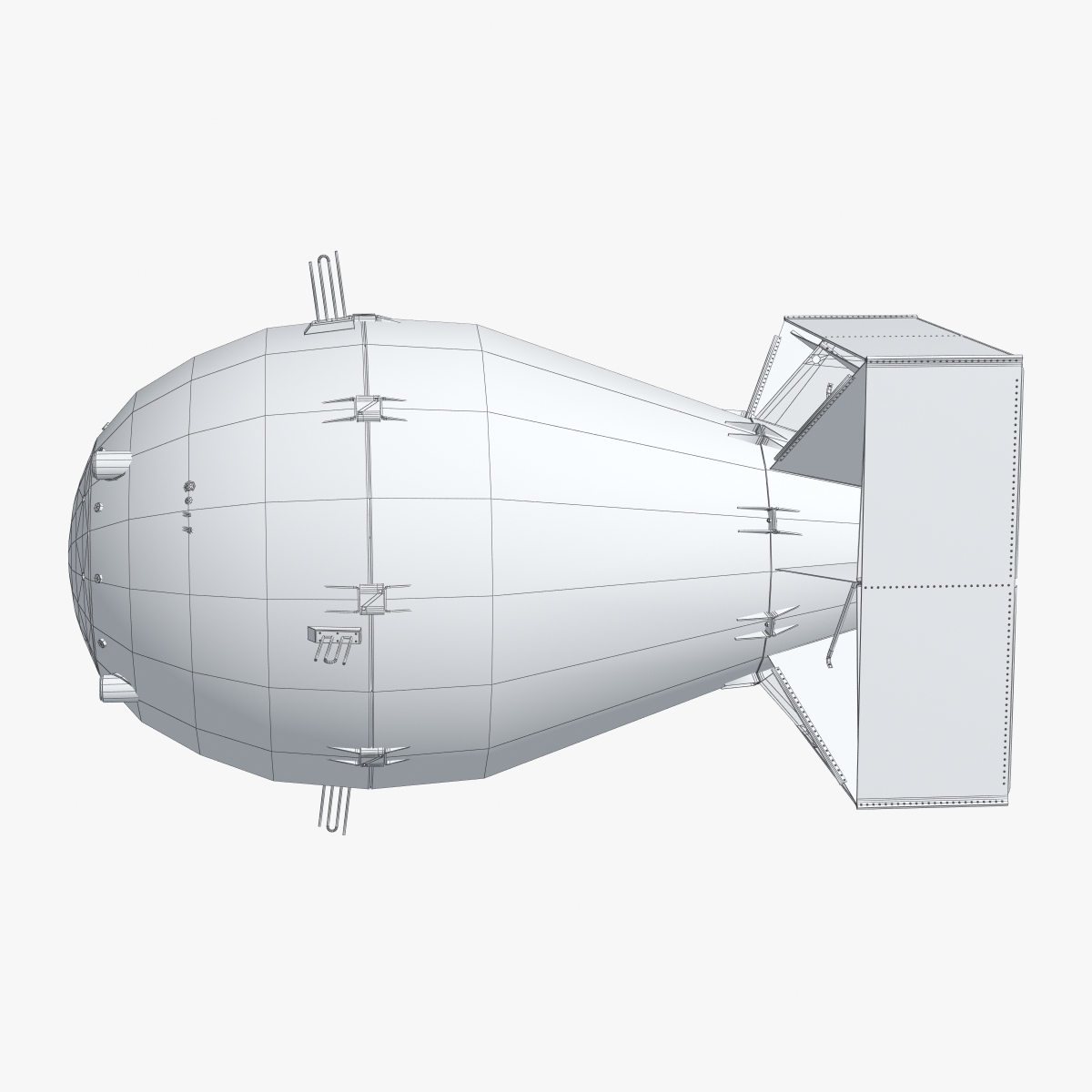 3d model fat man atomic bomb