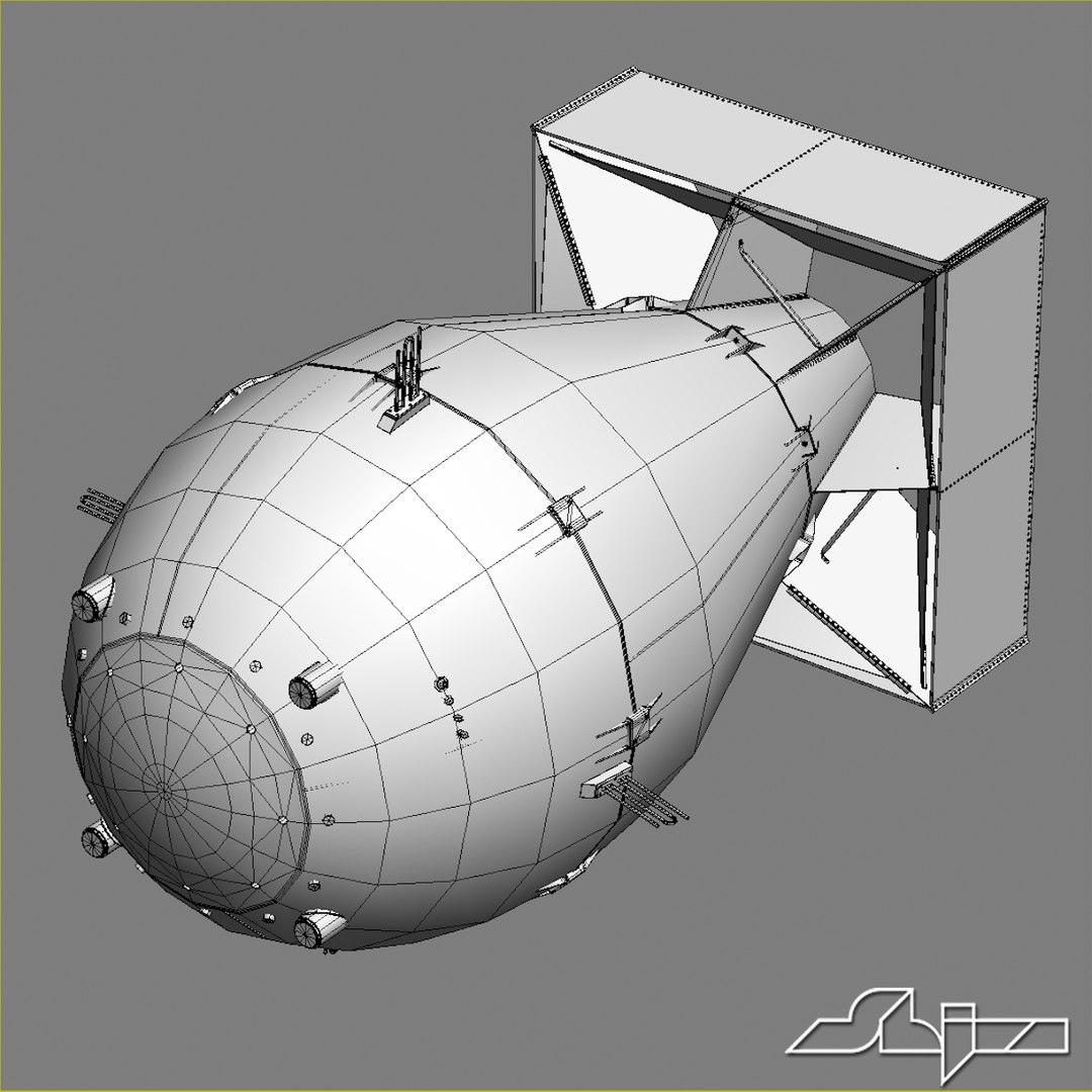 3d Model Fat Man Atomic Bomb