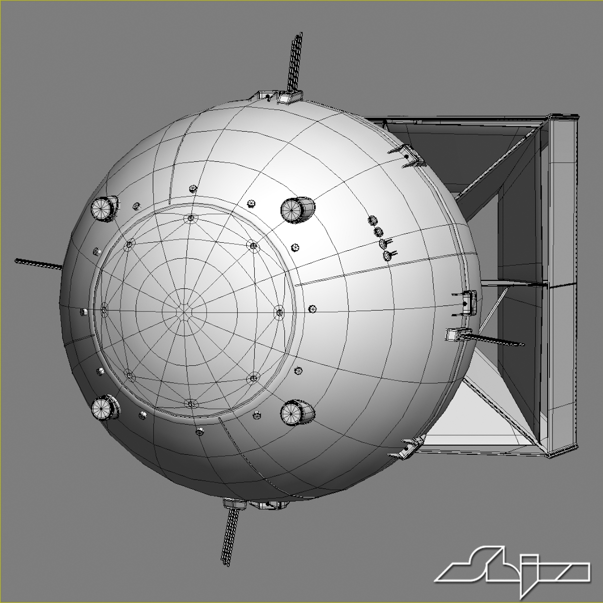 3d model fat man atomic bomb