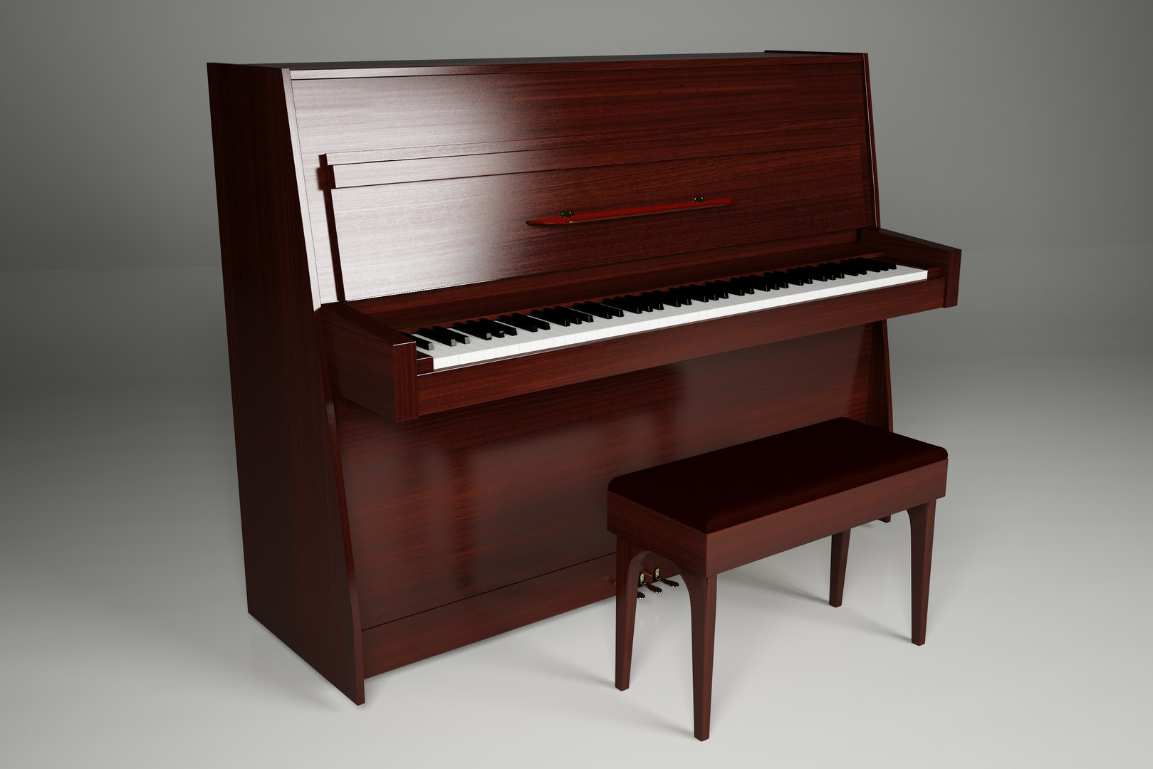 3d Upright Piano Keyboard