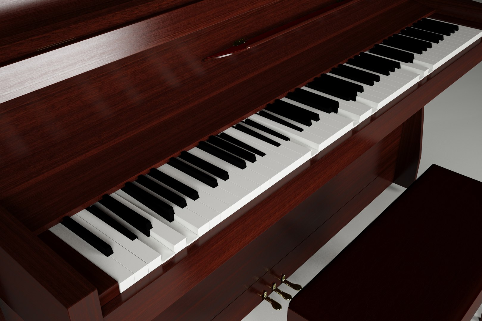 3d Upright Piano Keyboard
