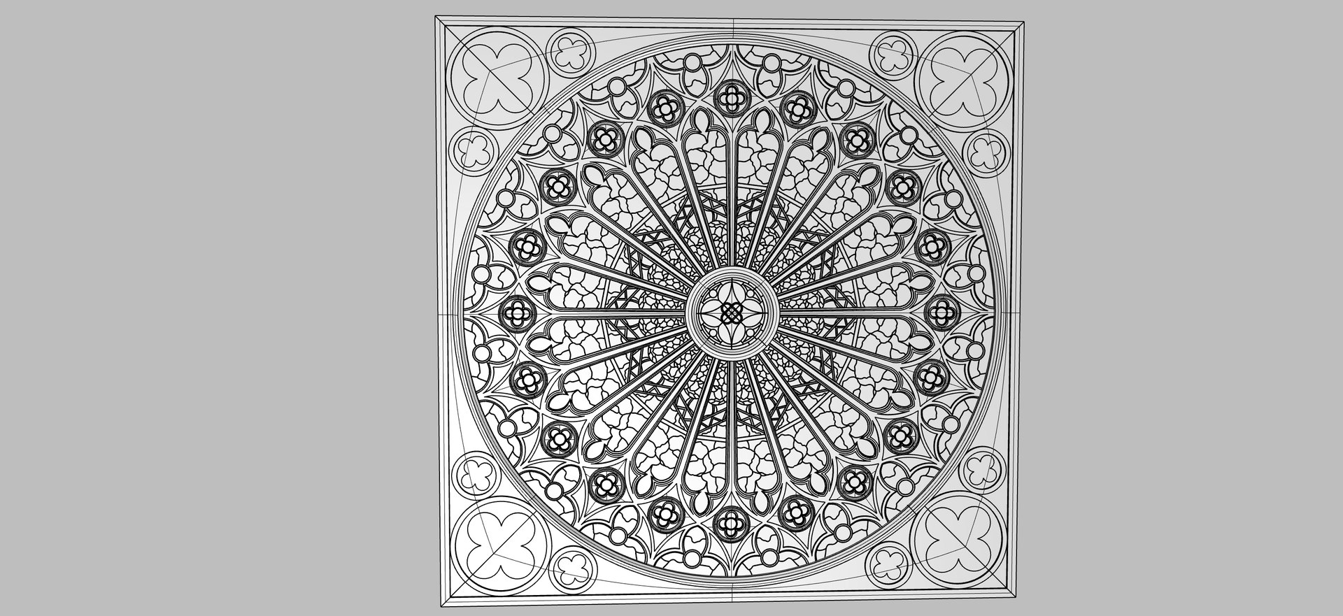 3D Gothic Rose Window Model - TurboSquid 1746622