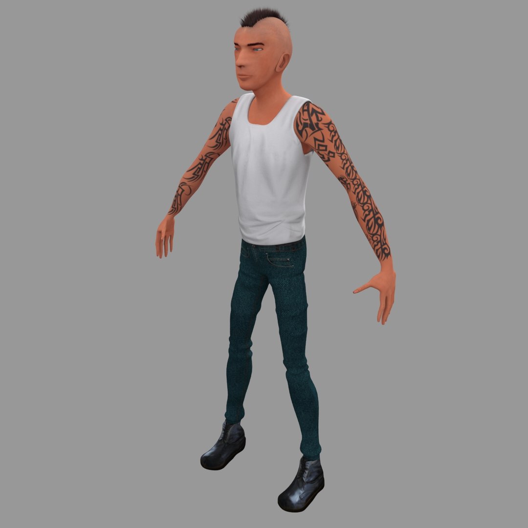 3d Stylized Cartoon Punk