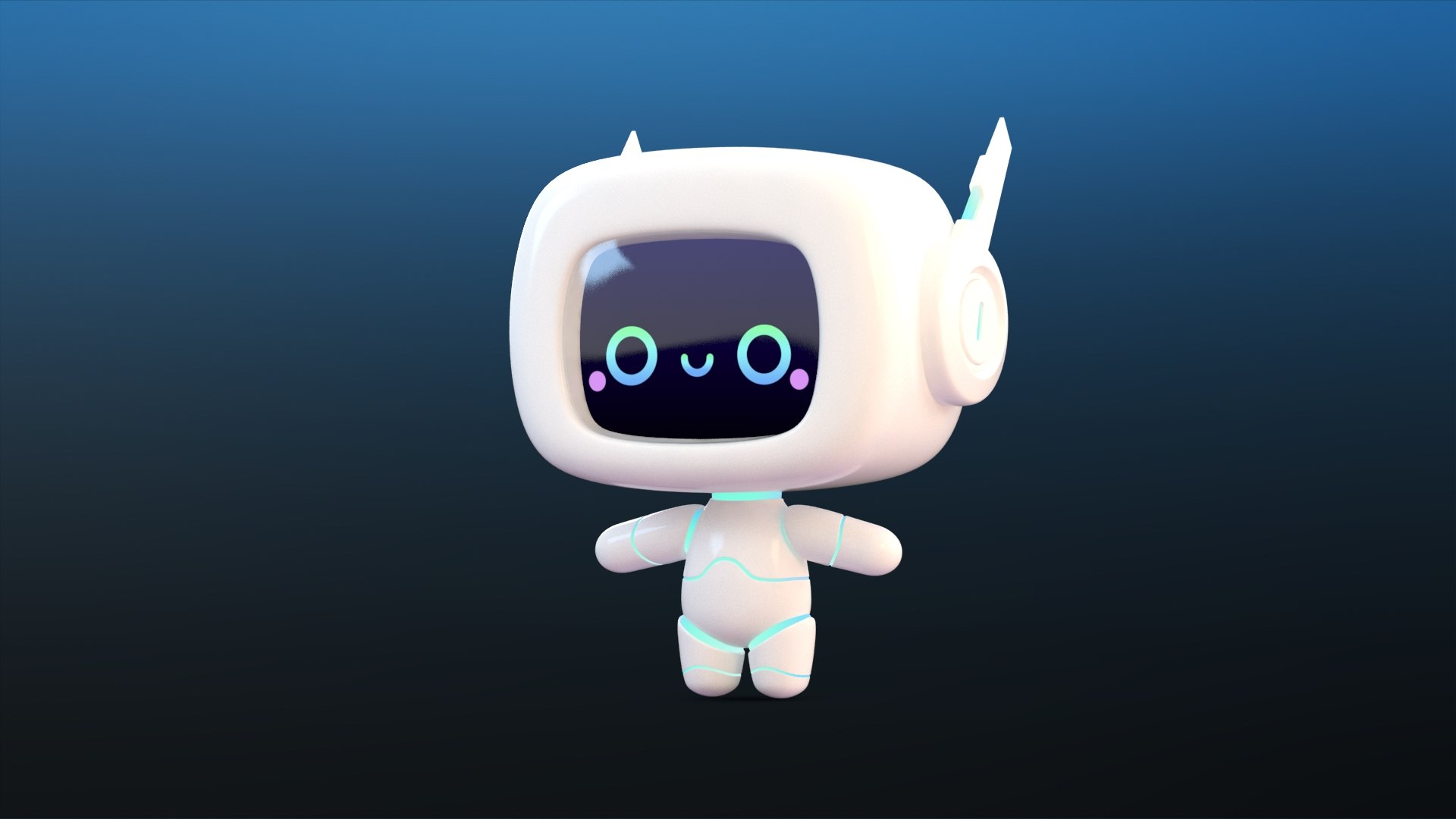 Cartoon Cute Robot 3D - TurboSquid 1738386