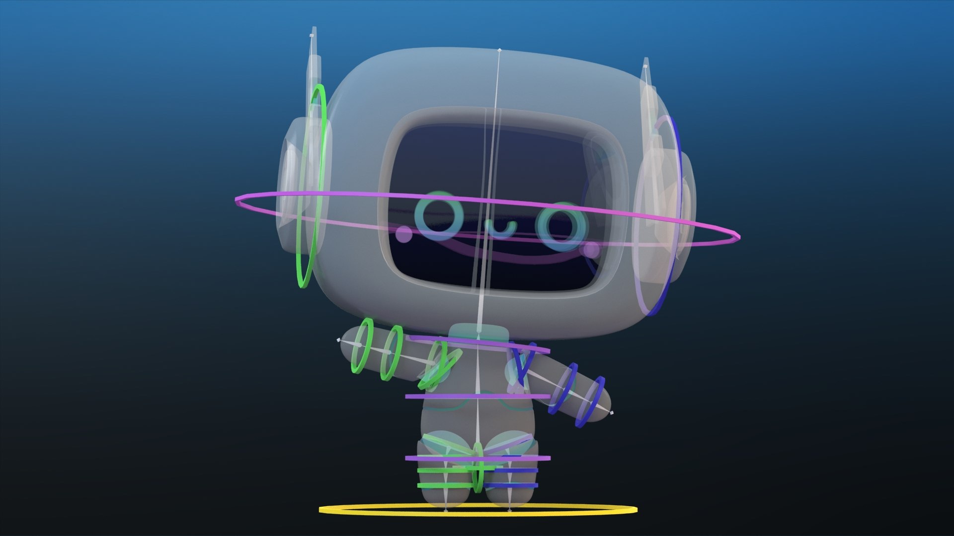Cartoon Cute Robot 3D - TurboSquid 1738386