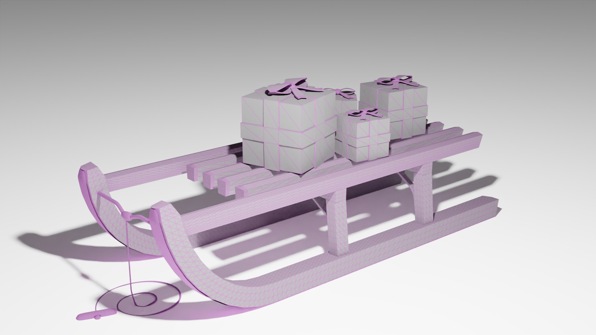 3D Sledge Christmas Snow Model - TurboSquid 1664782