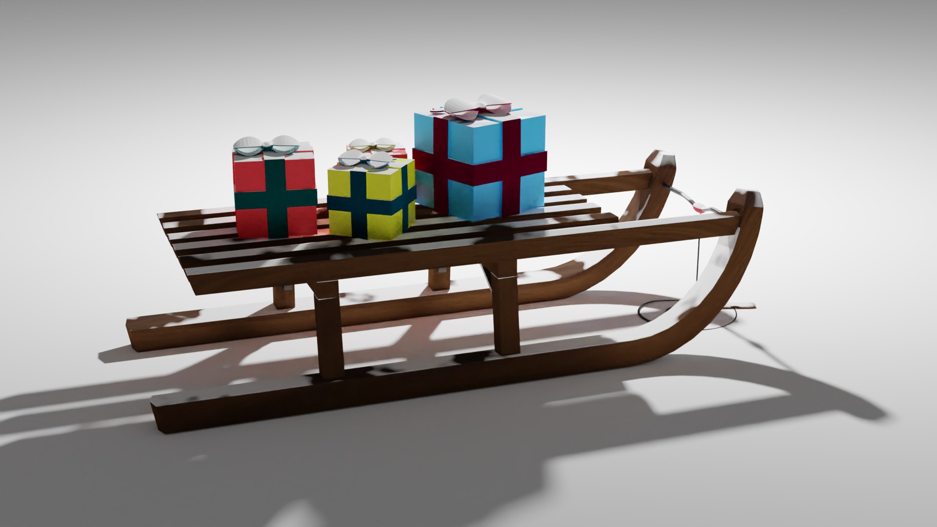 3D Sledge Christmas Snow Model - TurboSquid 1664782