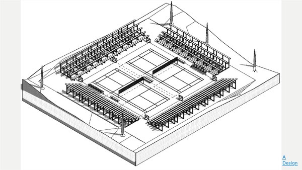 modelo 3d Campo de deportes al aire libre - modelo Revit - TurboSquid ...