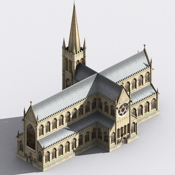 medieval church gothic 3d model