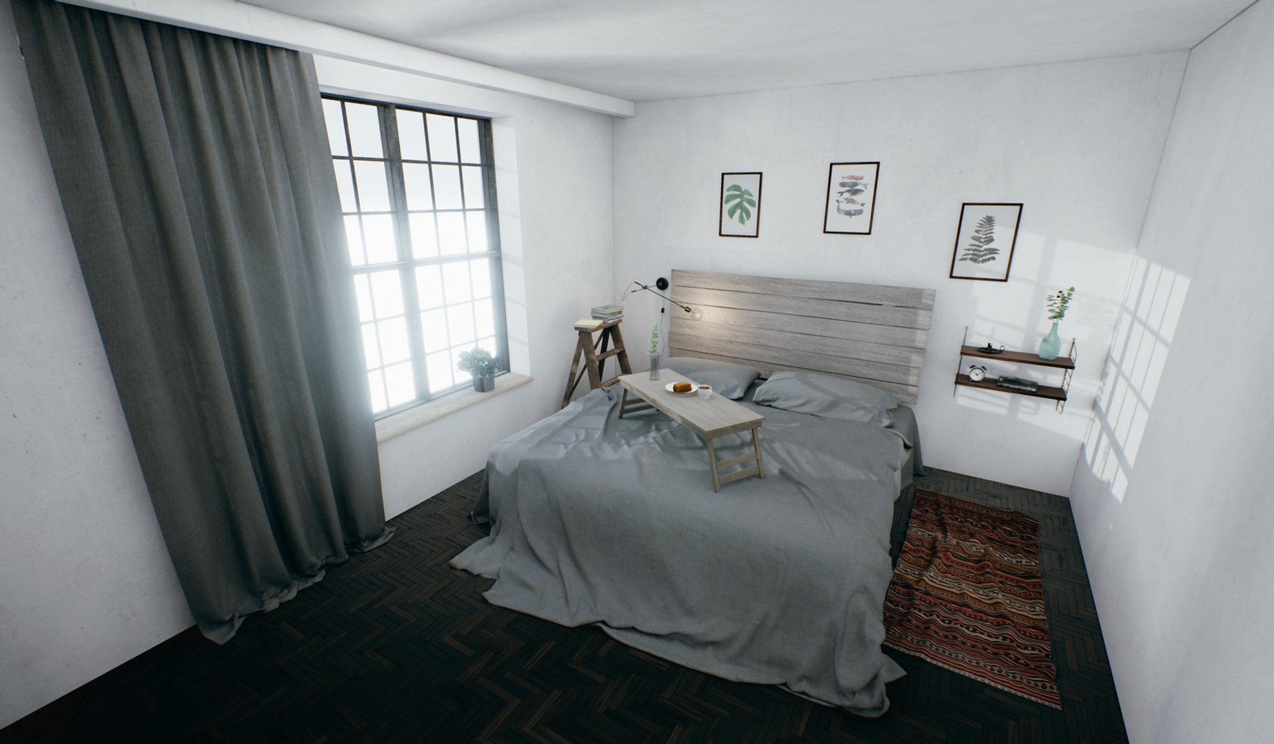 Interior Assets Bedroom Model - TurboSquid 1165556