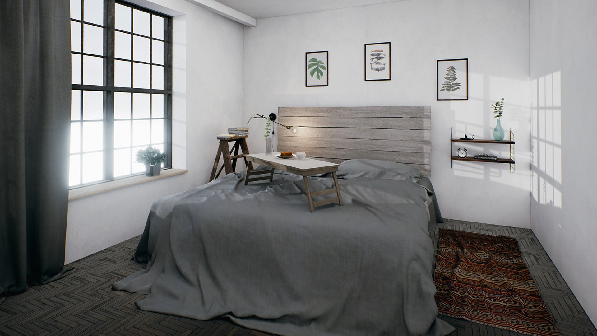 Interior Assets Bedroom Model - TurboSquid 1165556