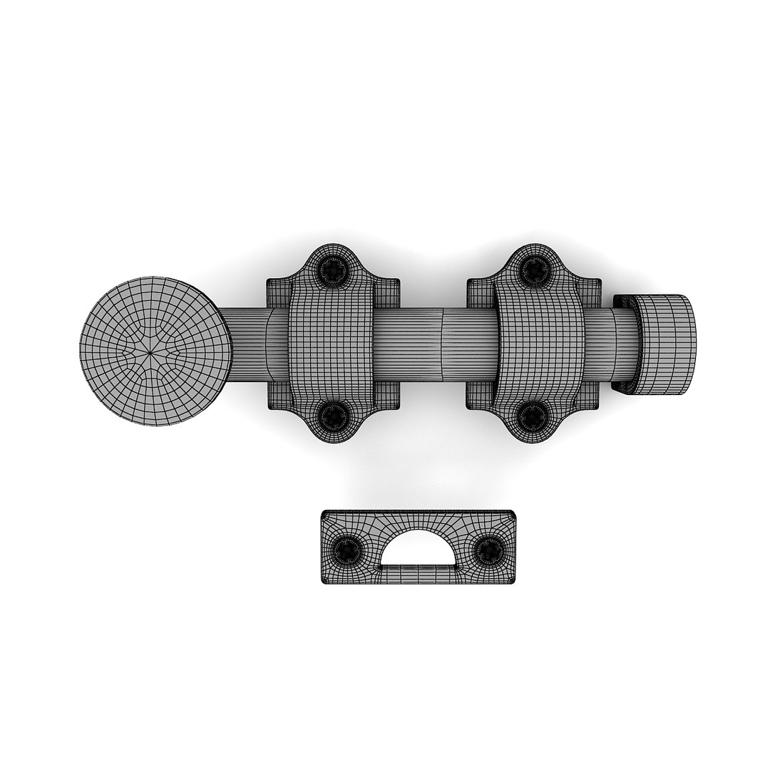 Slide Bolt Deadbolt Lock 3D Model - TurboSquid 1399483