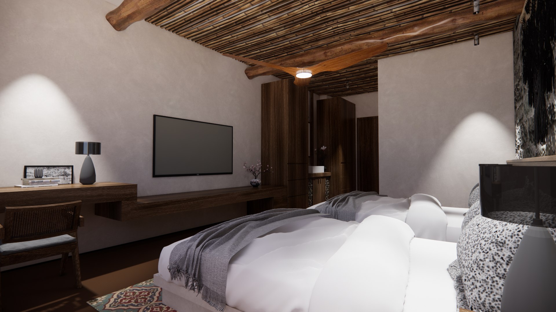 3D Hotel Standard Room Interior Design - TurboSquid 2005462