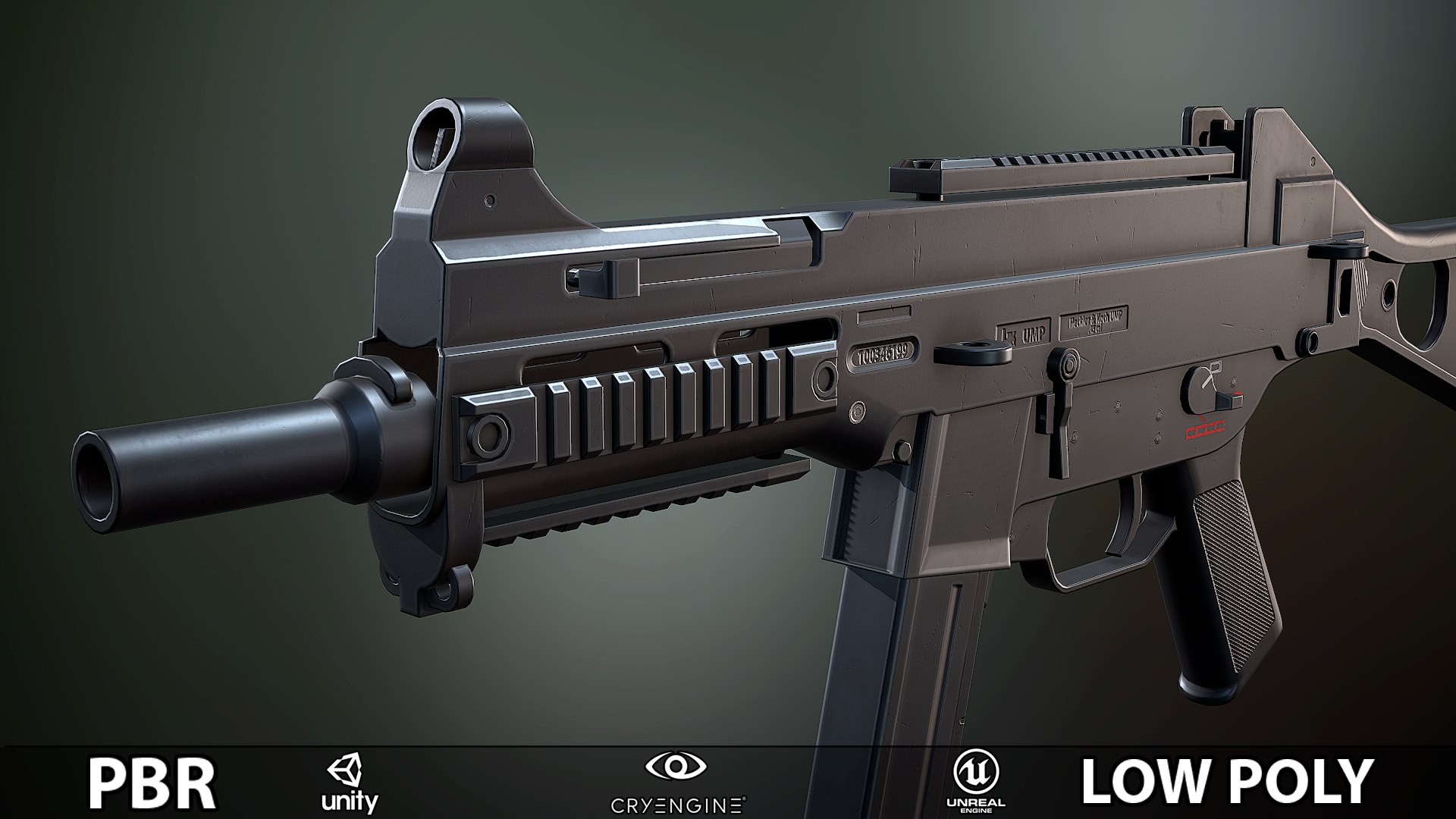 3D Ump Weapon Gun Model - TurboSquid 1241208