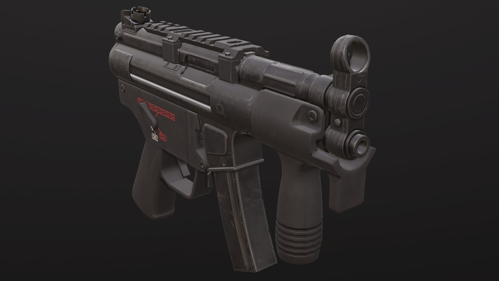 3D Mp5k Submachine Gun Model - TurboSquid 1249905