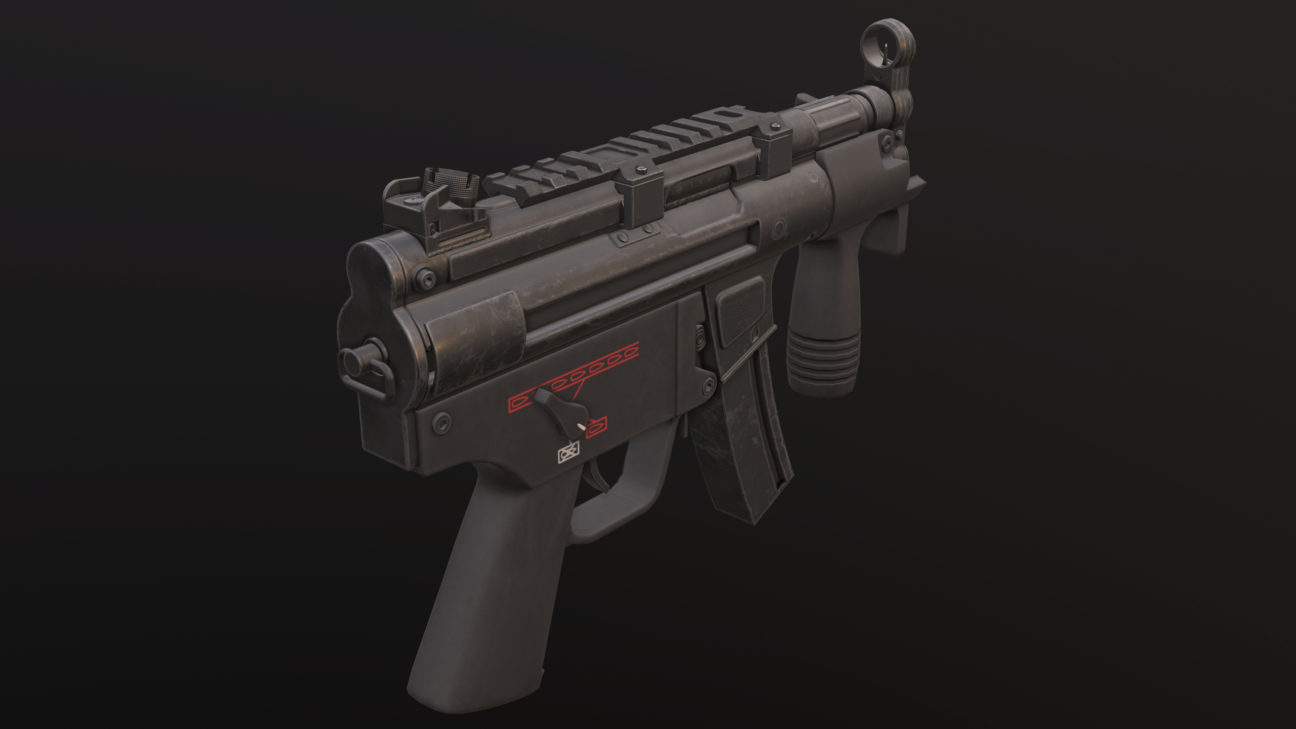 3D mp5k submachine gun model - TurboSquid 1249905