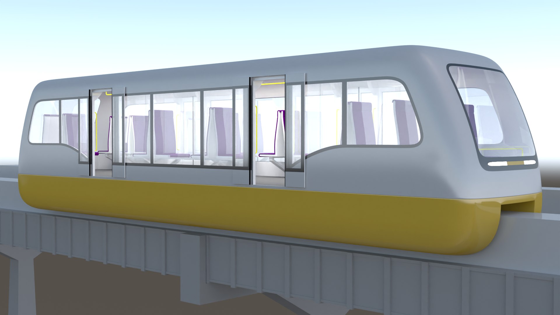 3D Monorail Trains Concepts 3 - TurboSquid 2064625