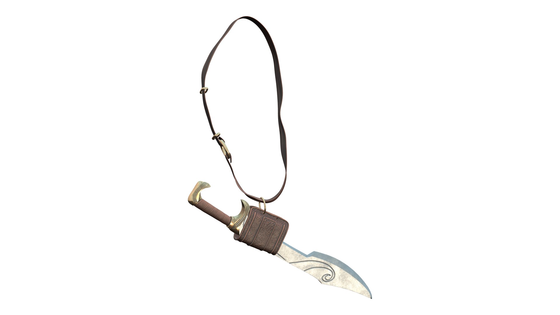 Cross Shoulder Scabbard Spartan Sword 3D - TurboSquid 1949700
