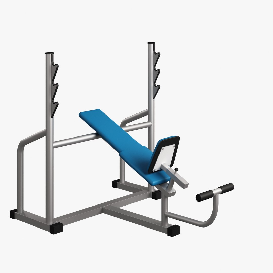 fitness supine bench 3d max