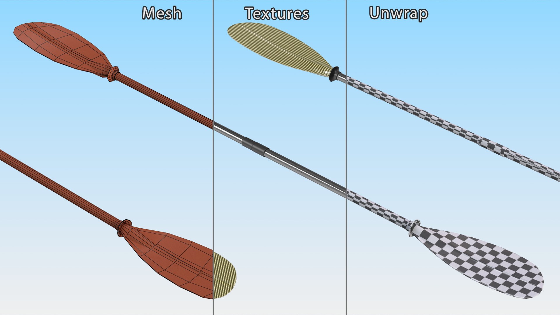 Kayak Paddle 3D Model - TurboSquid 2213114