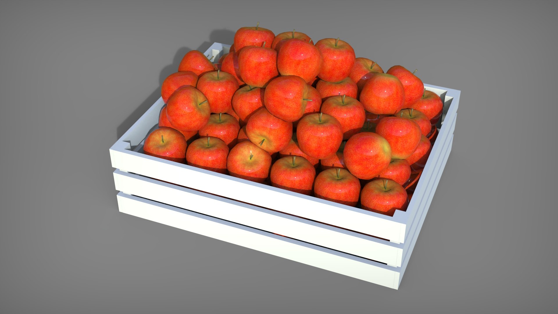 3D Apple Box Set Low-poly Model - TurboSquid 2065905