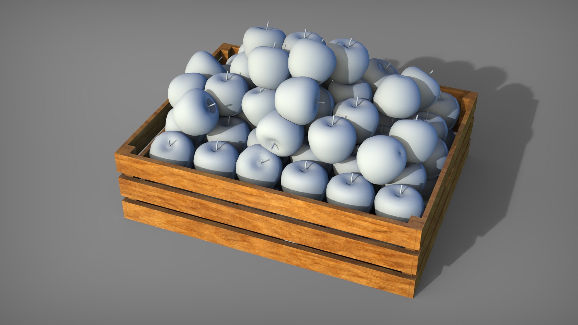 3D Apple Box Set Low-poly Model - TurboSquid 2065905