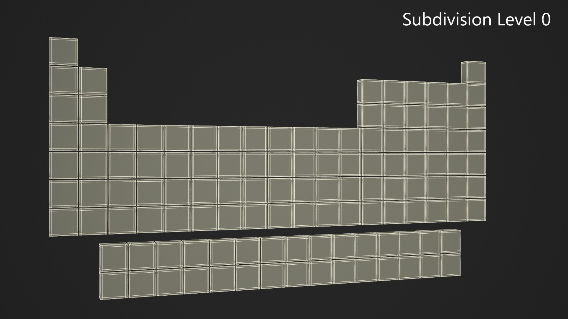 Periodic Table Of Elements Model - TurboSquid 2246811