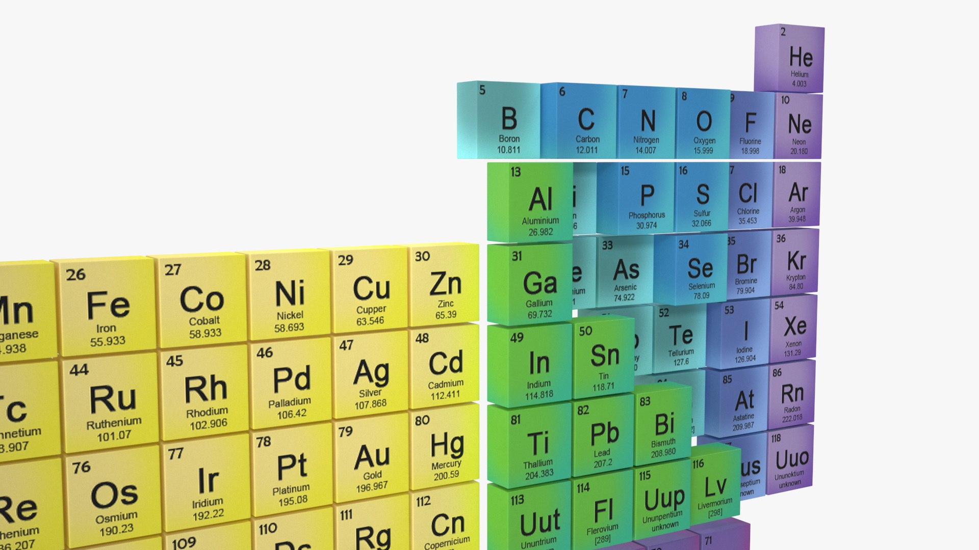 Periodic Table Of Elements Model - TurboSquid 2246811