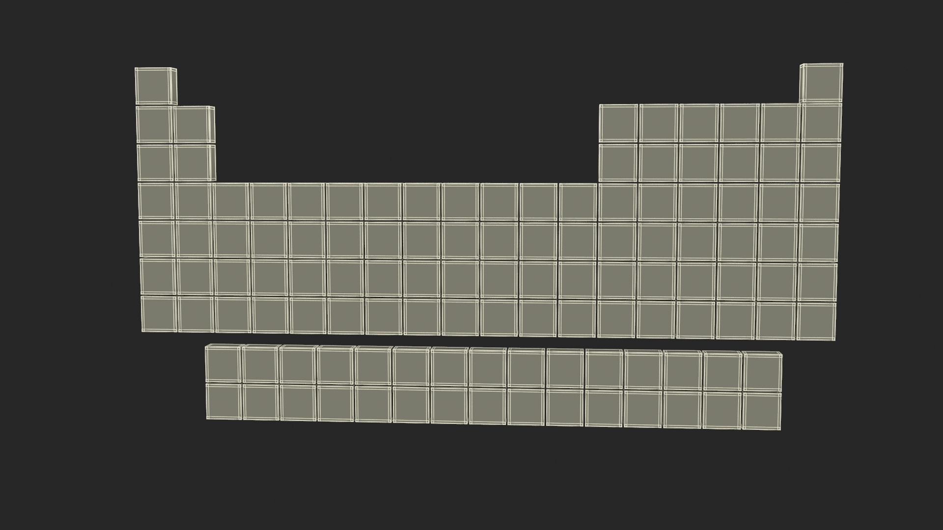 Periodic Table Of Elements Model - TurboSquid 2246811
