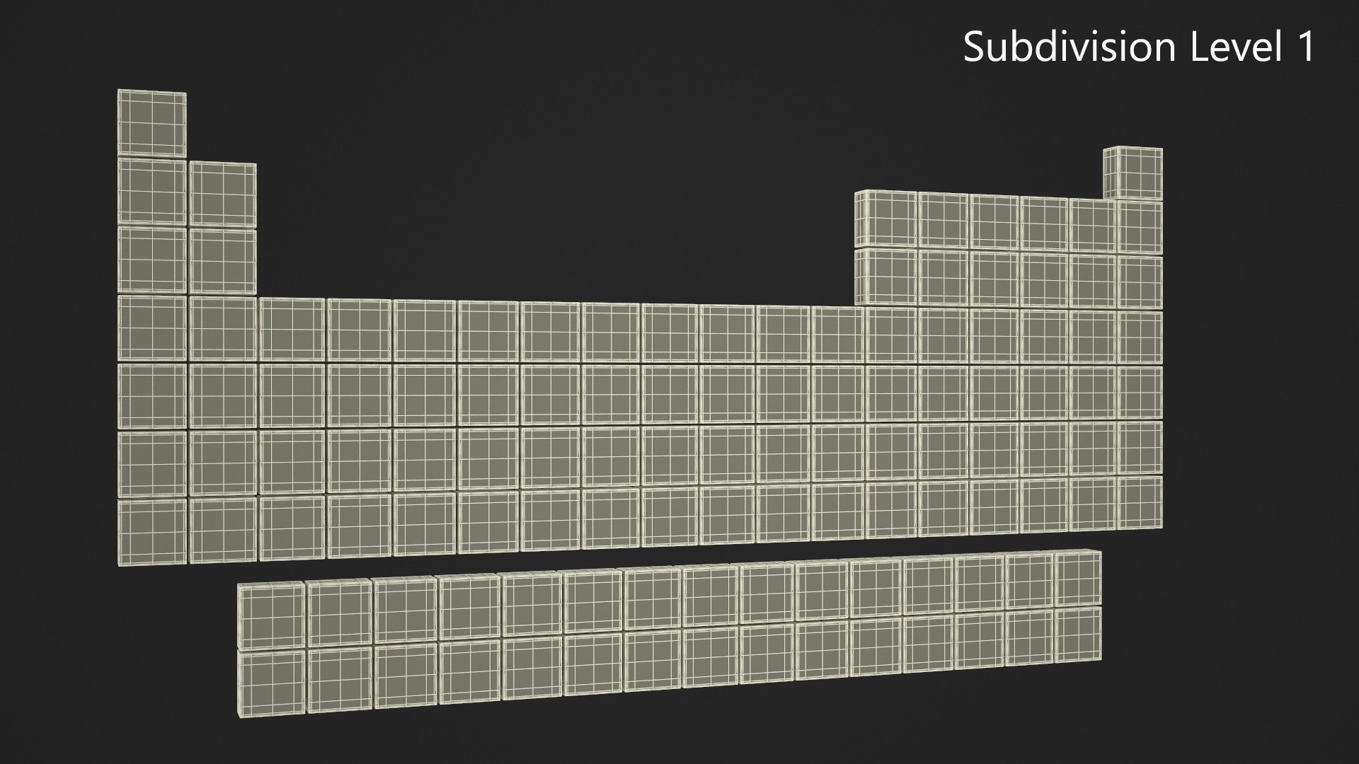 Periodic Table Of Elements Model - TurboSquid 2246811