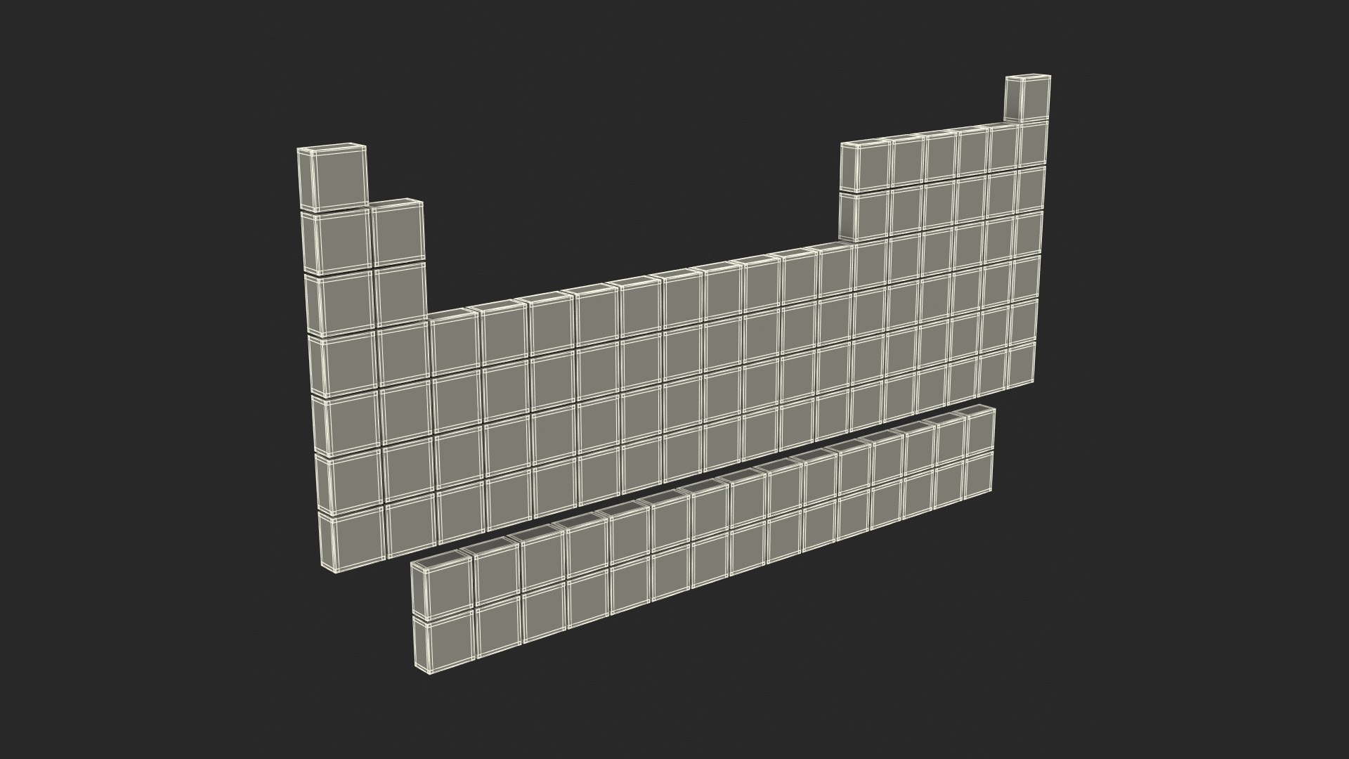 Periodic Table Of Elements Model - TurboSquid 2246811