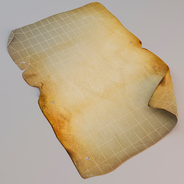 old paper 3d model