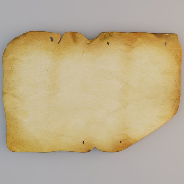 old paper 3d model