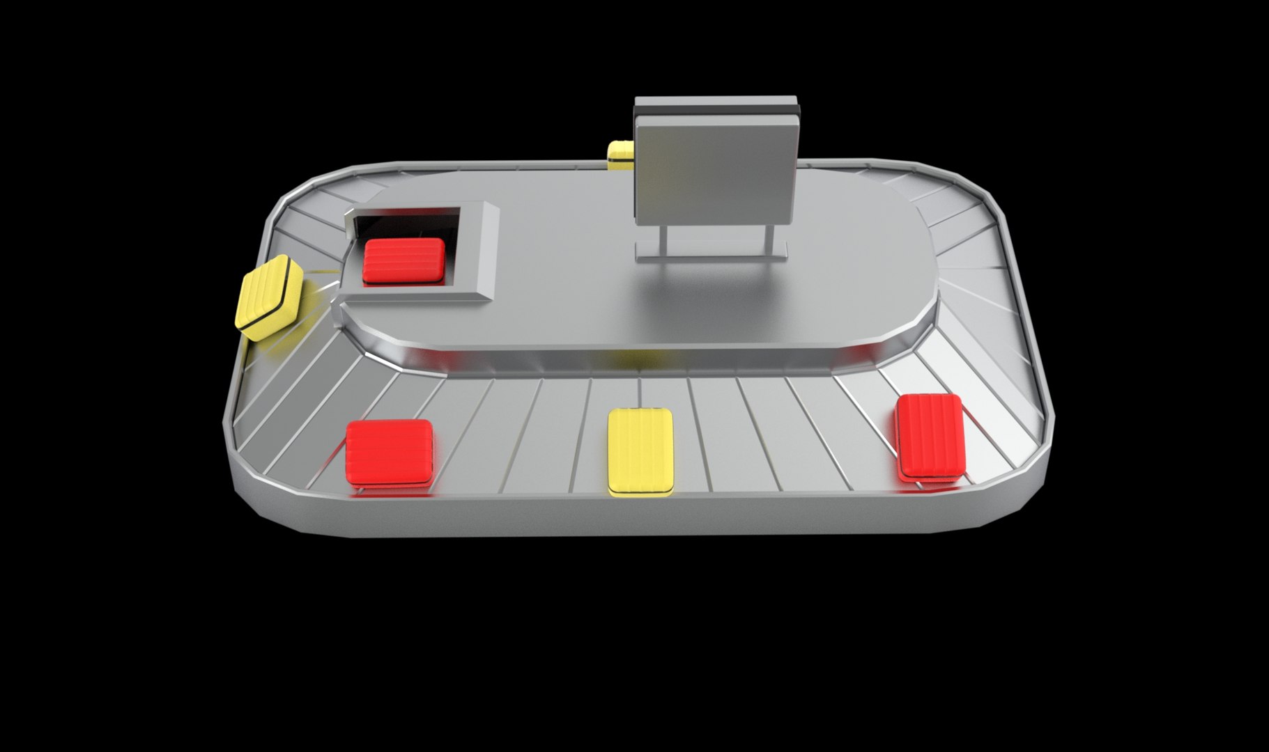 Airport Baggage Claim Transport Low-poly 3D Model Model - TurboSquid ...