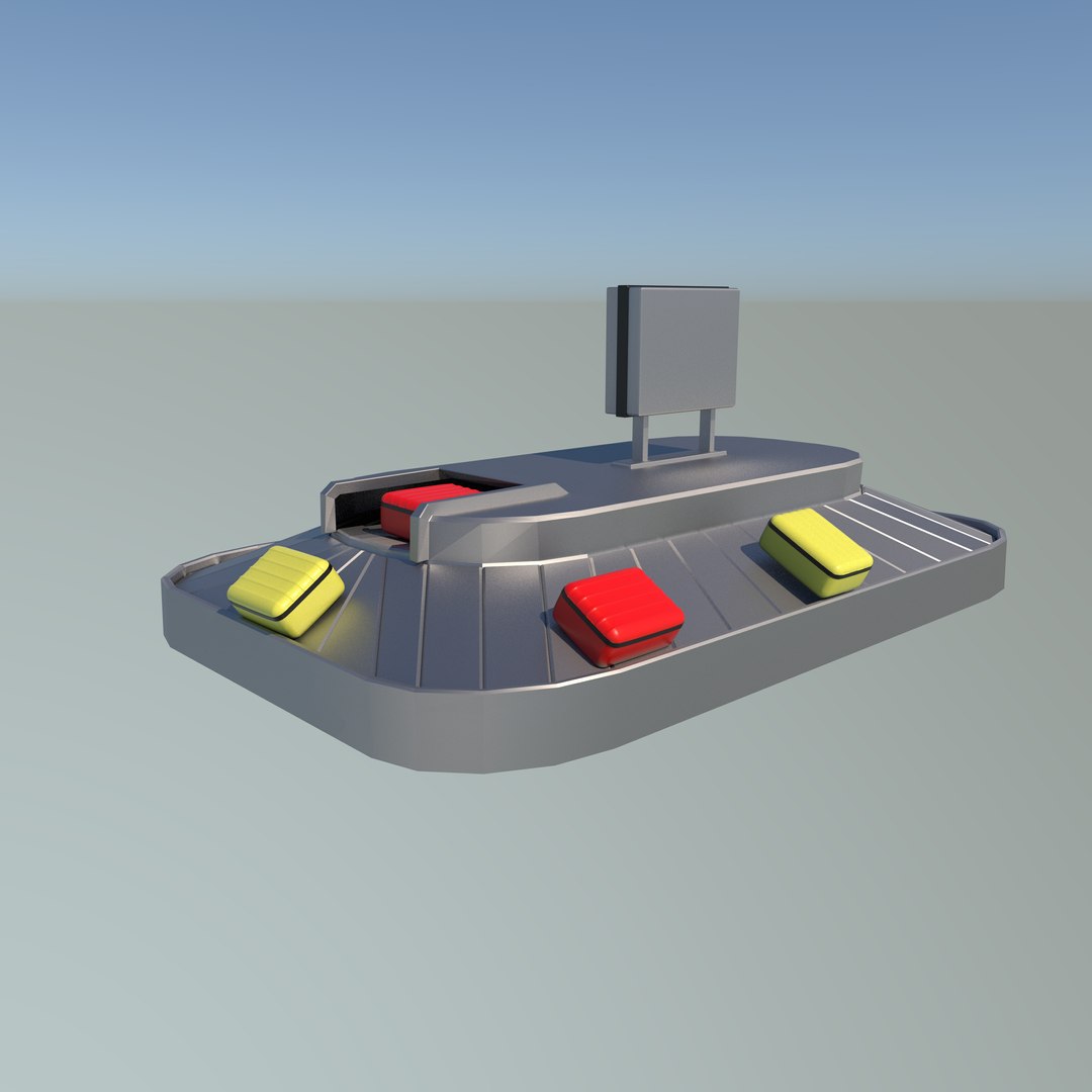 Airport Baggage Claim Transport Low-poly 3D Model Model - TurboSquid ...