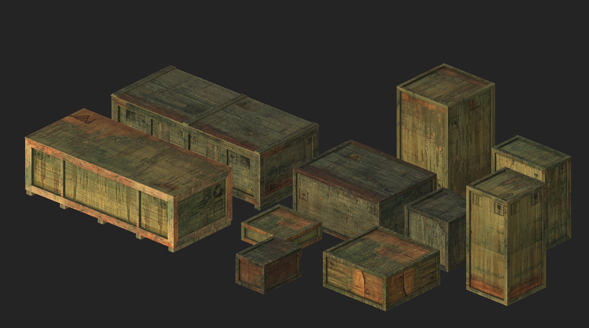 Cargo Crates 3D - TurboSquid 1344888