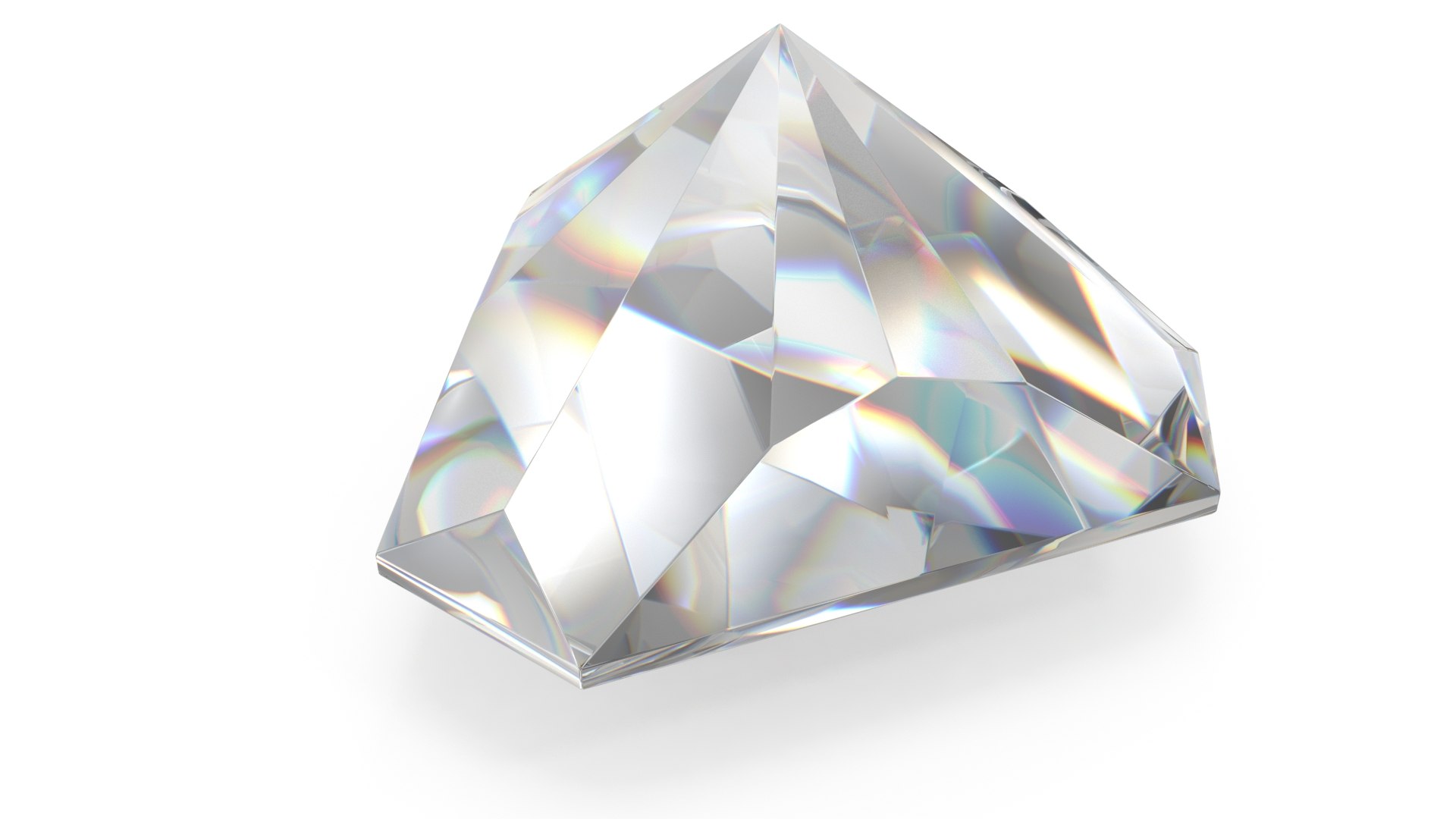 Shield Step Cut Diamond 3D model - TurboSquid 1857995