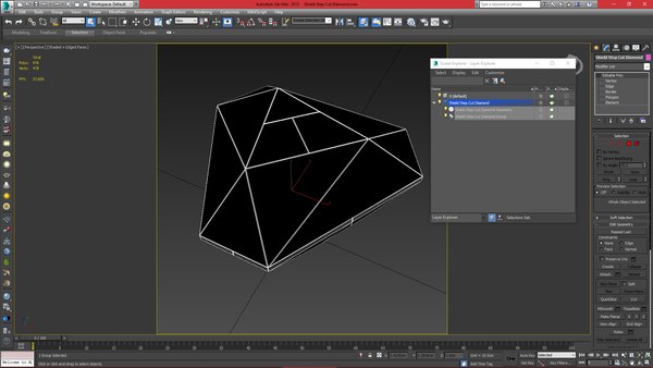 Shield Step Cut Diamond 3D model - TurboSquid 1857995