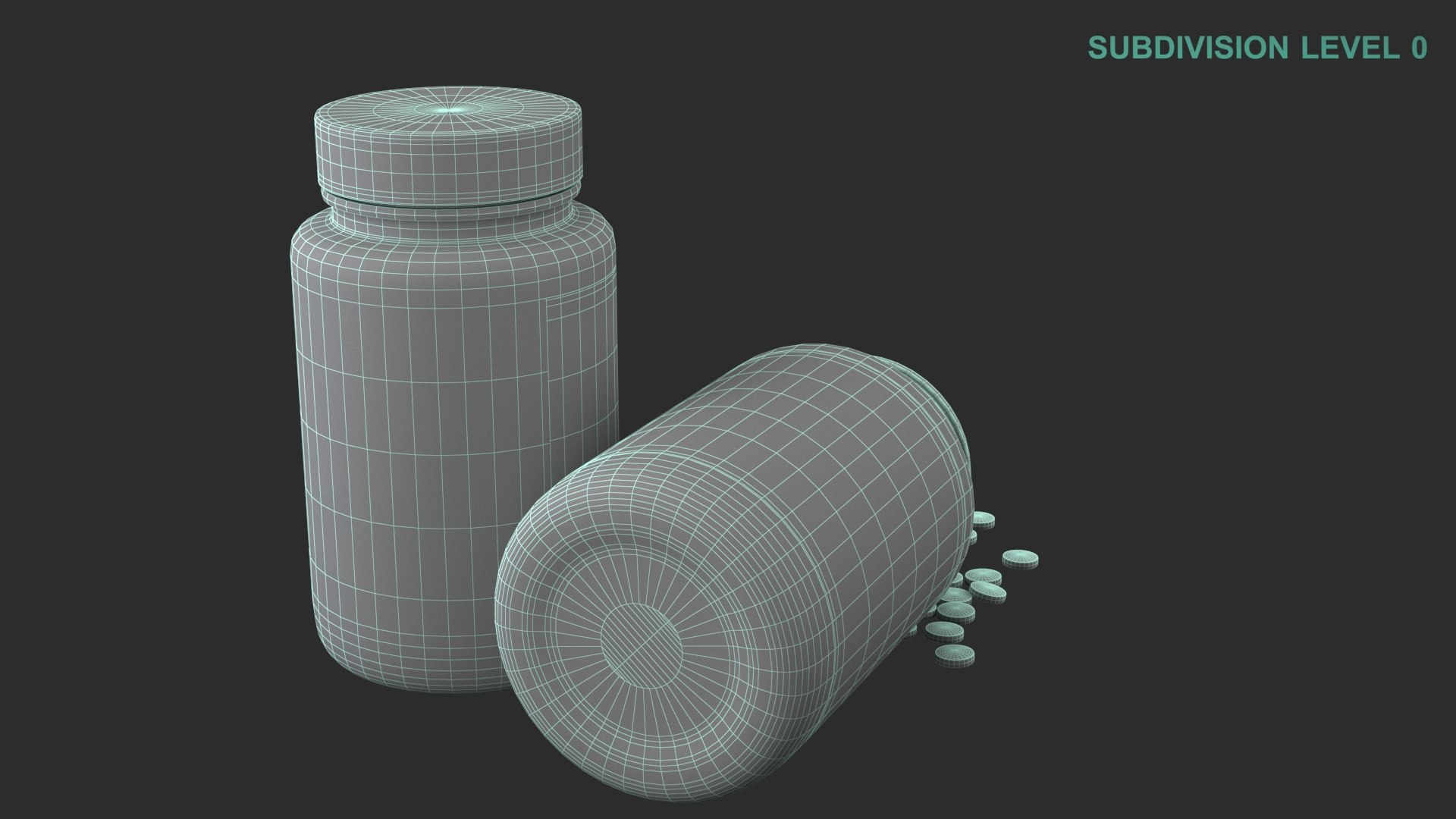 3D Medicine Bottle With Pills Model - TurboSquid 2151602